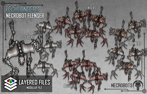 Techlanders - Necrobot Blademaster Pack | Roll20 Marketplace: Digital ...