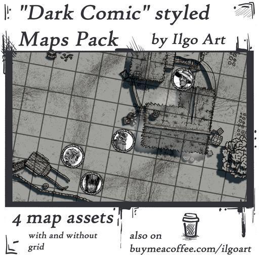 Dark Comic Map Pack #1 - Farmlands 01 | Roll20 Marketplace: Digital ...