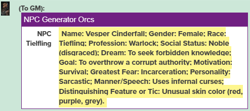 NG | NPC Generator Tiefling | Roll20 Marketplace: Digital goods for ...