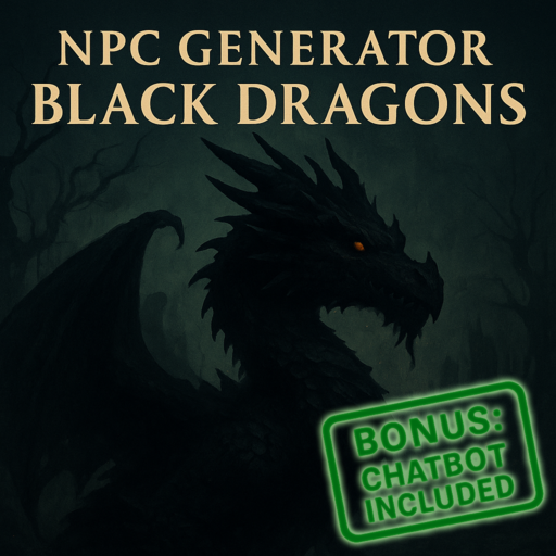 NG | NPC Generator Black Dragons | Roll20 Marketplace: Digital goods for online tabletop gaming
