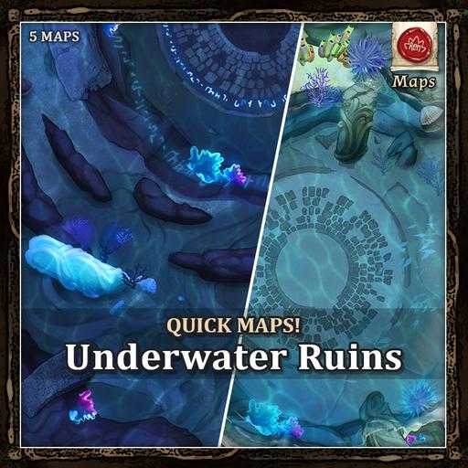 Quick Maps! - Underwater Ruins | Roll20 Marketplace: Digital goods for ...